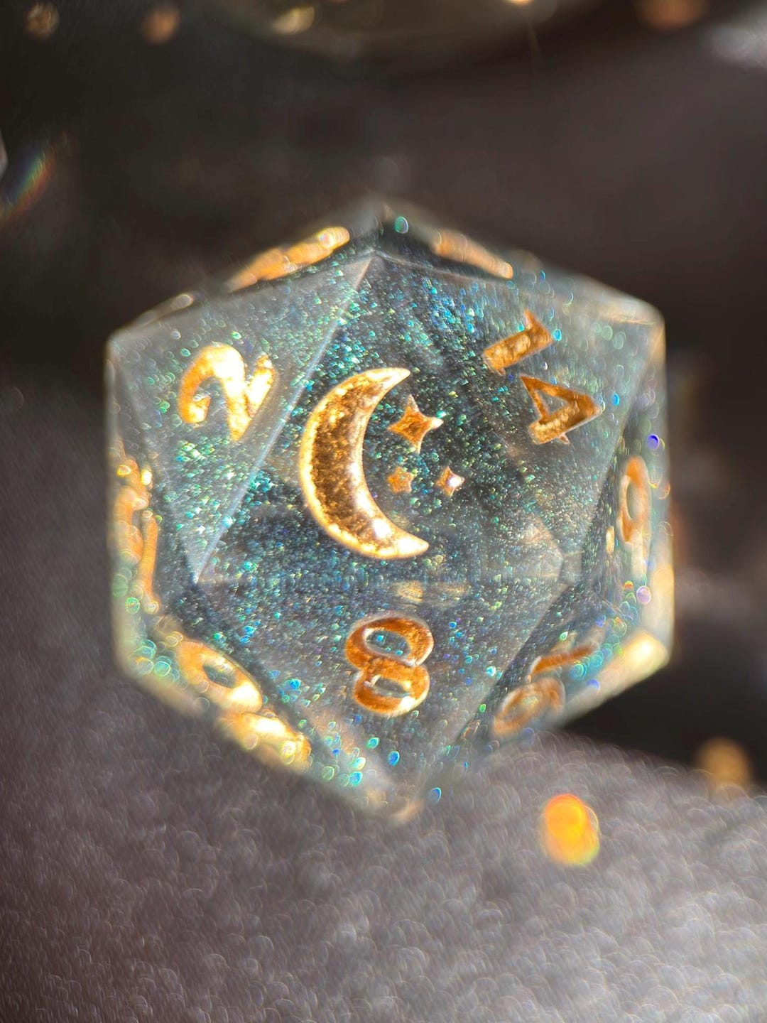 Aurora Wisps || Resin Dice || Single D20 Chonk || Single D20 || Rpgdice ...
