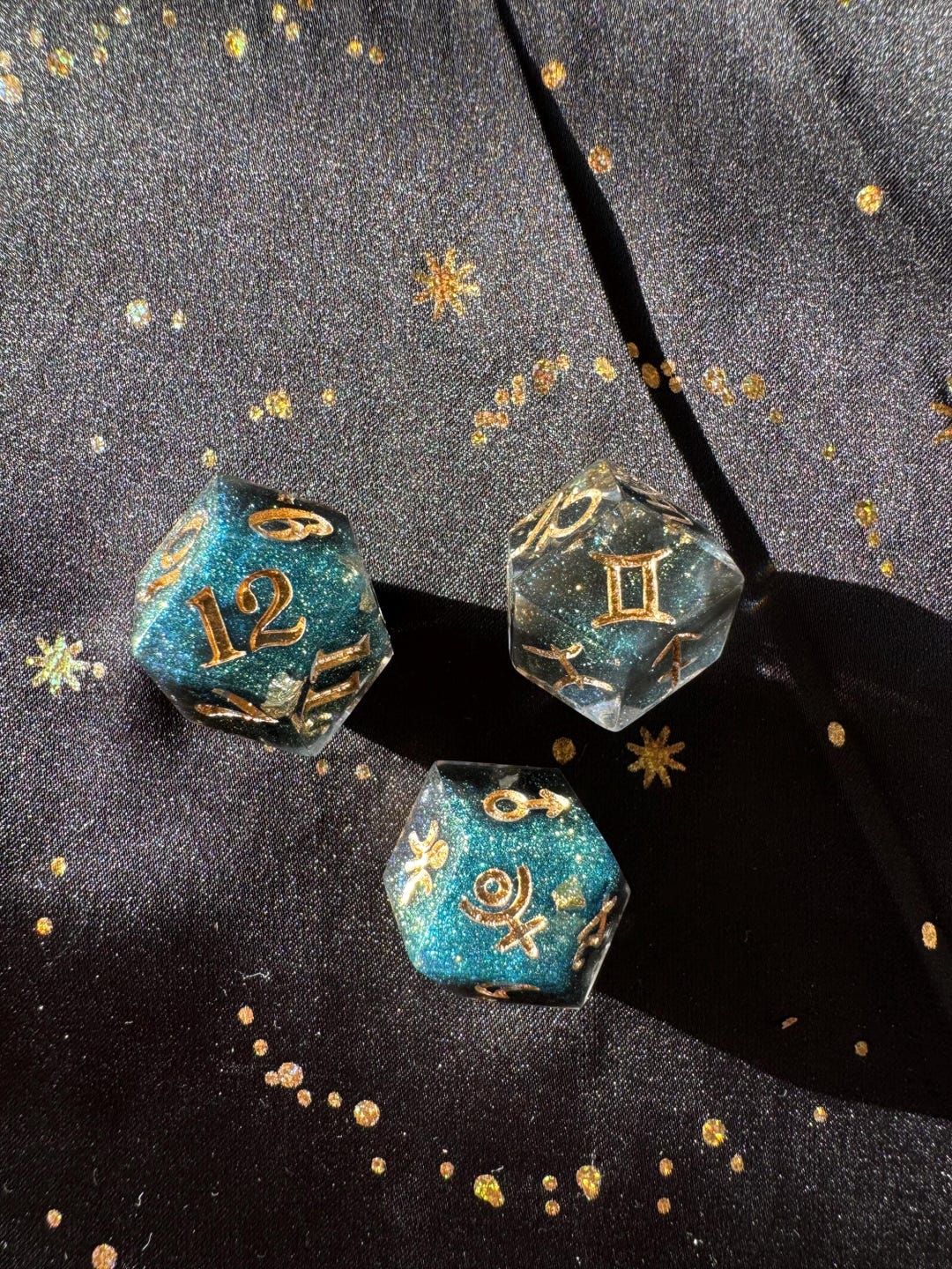 Aurora || Astrological Resin Dice Set || 3 Piece Set || Rpgdice ||dnd ...