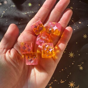 Strawberry Lemonade || Resin Dice Set || 6 Piece Set || D6 || Rpgdice ...