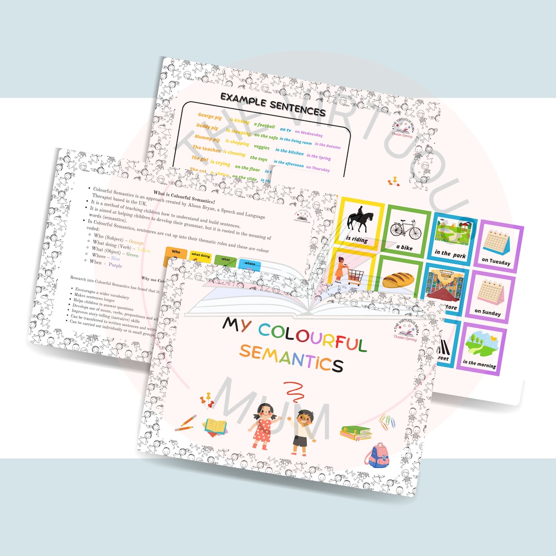 Visual Communication Cards Adhd Aids Colourful Semantics ASD Aid ...
