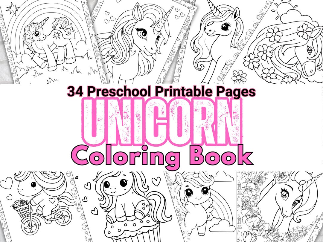 Unicorn Coloring Pages for Kids Homeschooling | Unicorn Fun Activity ...