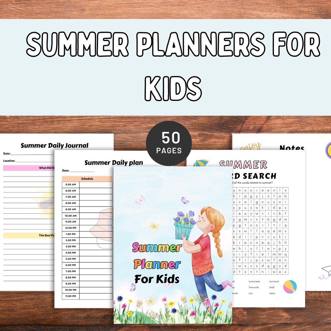 Summer Planner for Kids Printable, Fun & Organized Summer Activities ...
