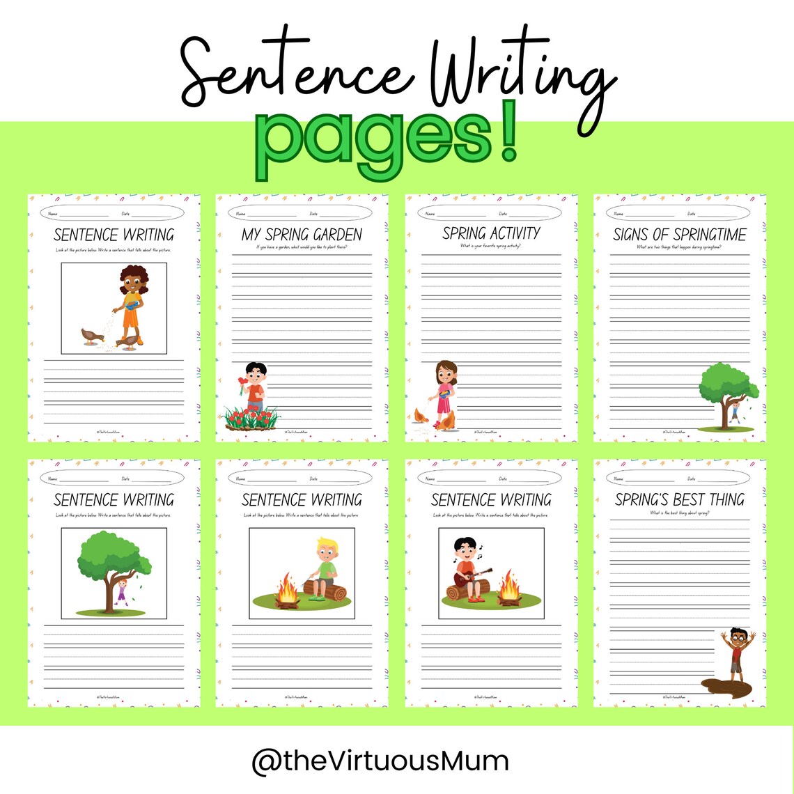 Spring Activity, Preschool Printable, Toddler Activities, Homeschool ...