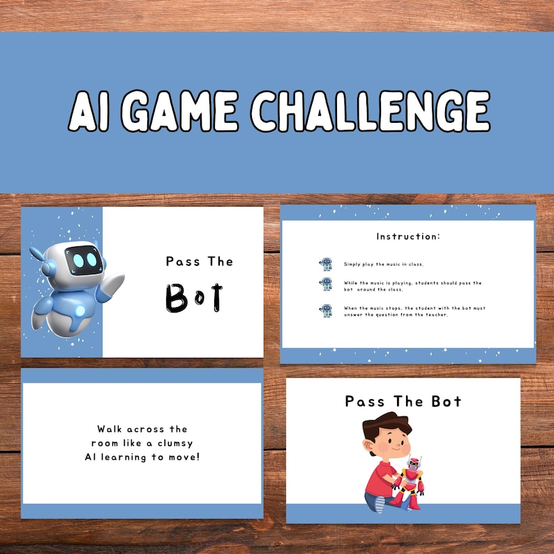 Pass the AI Game Printable | Fun AI Question Activity for Kids Ages 2 ...
