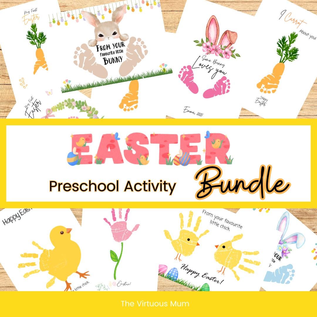 Easter Handprint and Footprint Art for Kids | Printable Easter Crafts ...