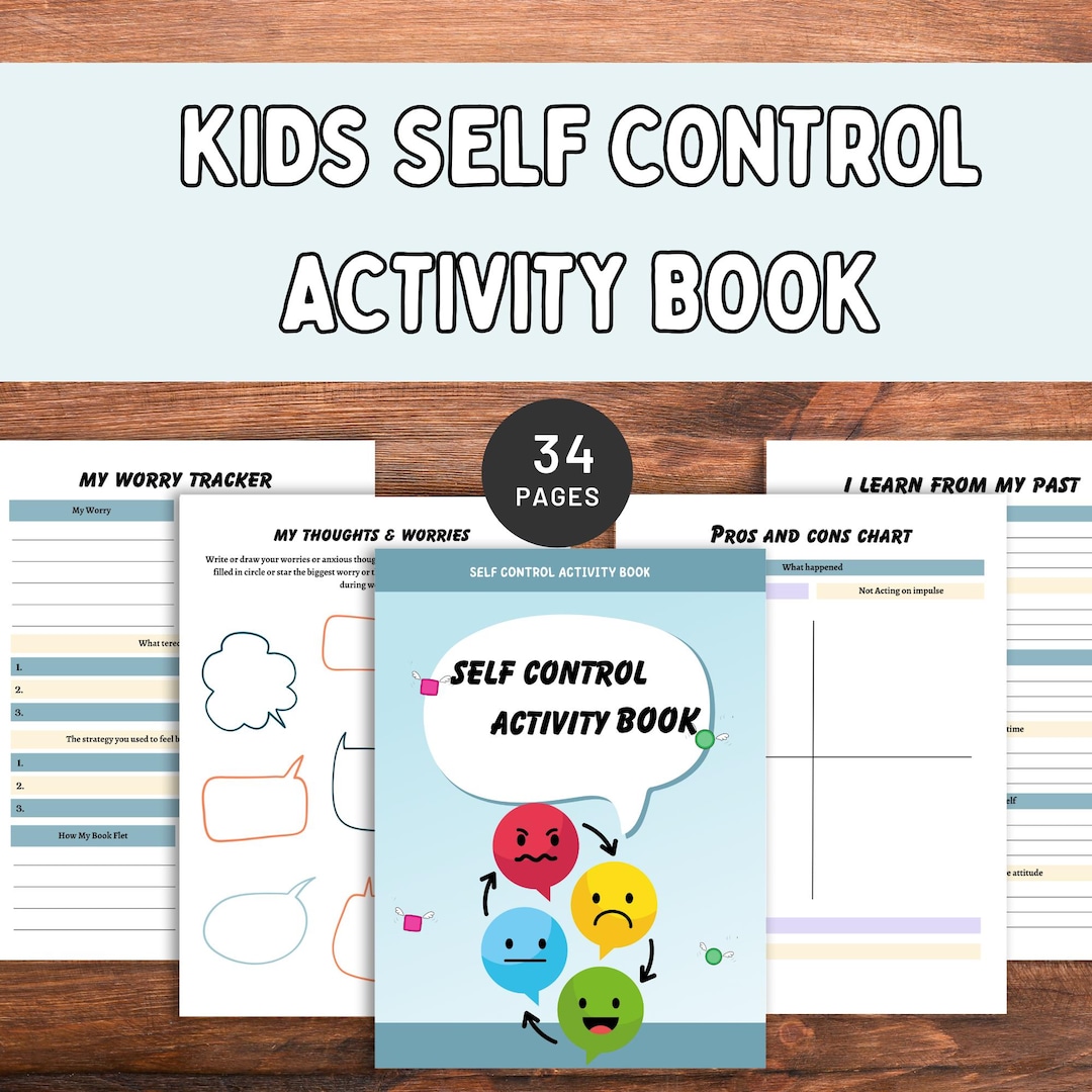 Kids Self-control Activity Book Printable, Emotional Regulation ...
