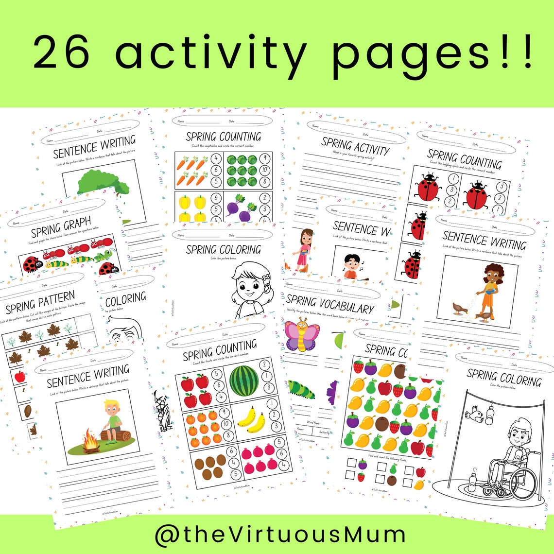 Spring Activity, Preschool Printable, Toddler Activities, Homeschool ...