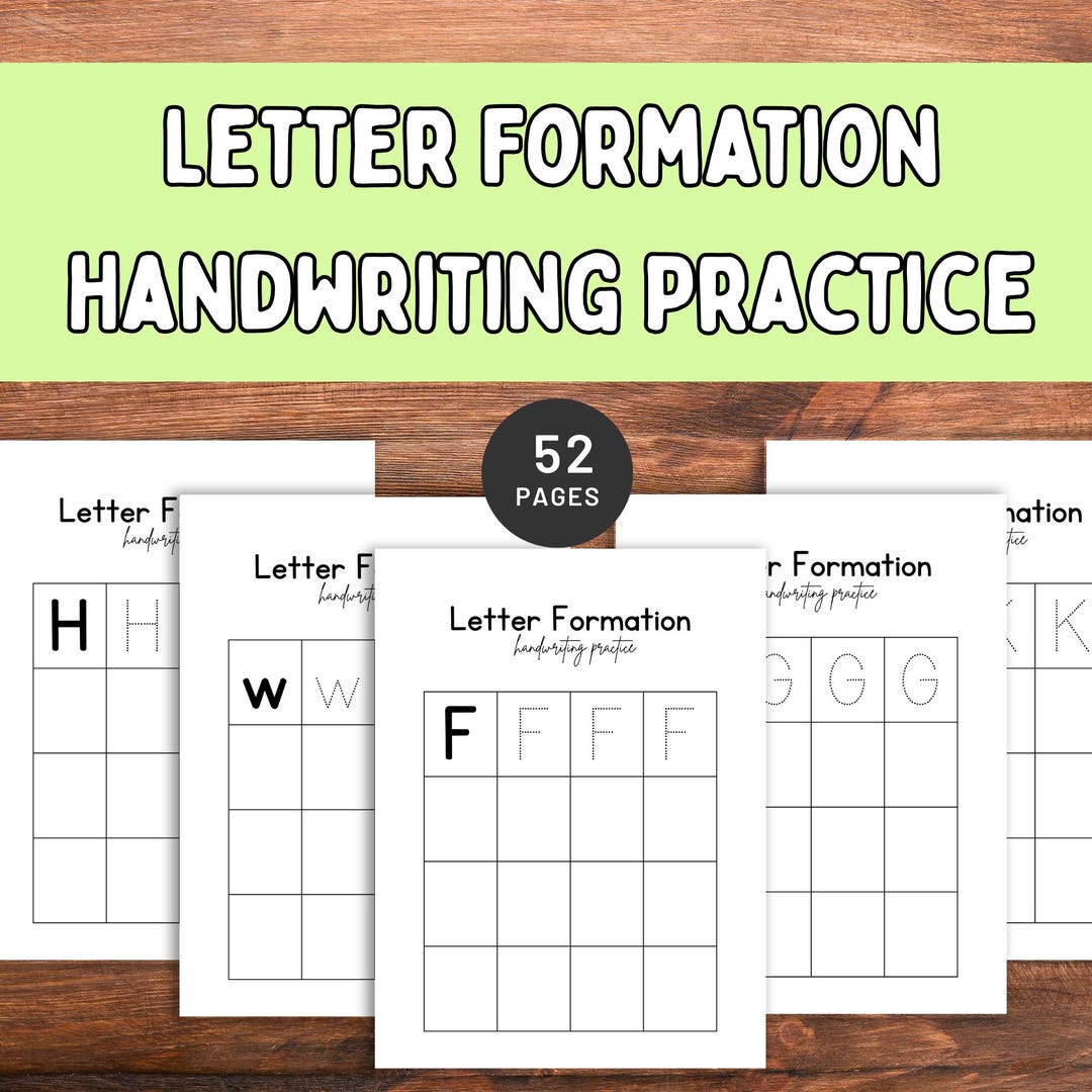 Letter Formation Handwriting Practice Worksheet, Alphabet Tracing ...