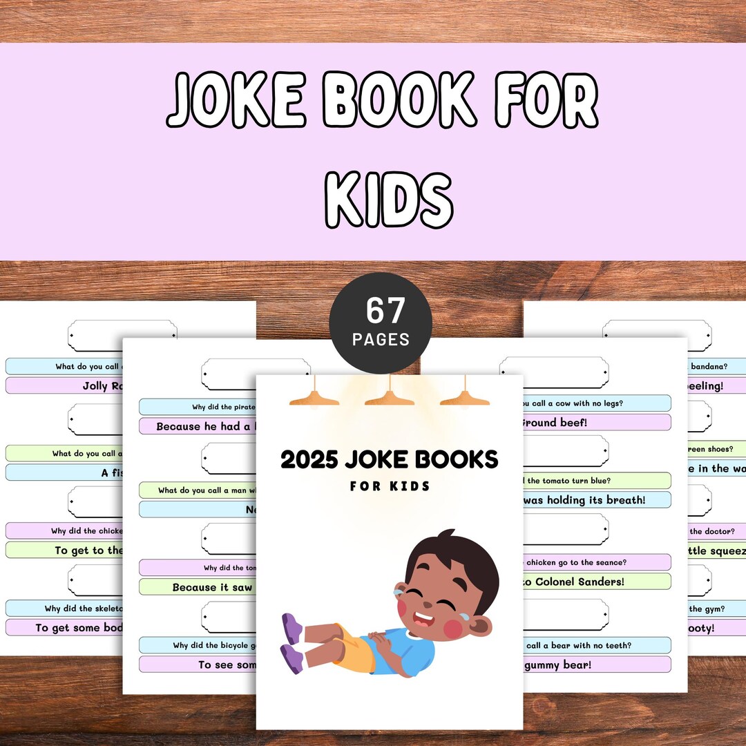 Joke Book for Kids Printable, Funny Jokes & Riddles for Children, Laugh ...