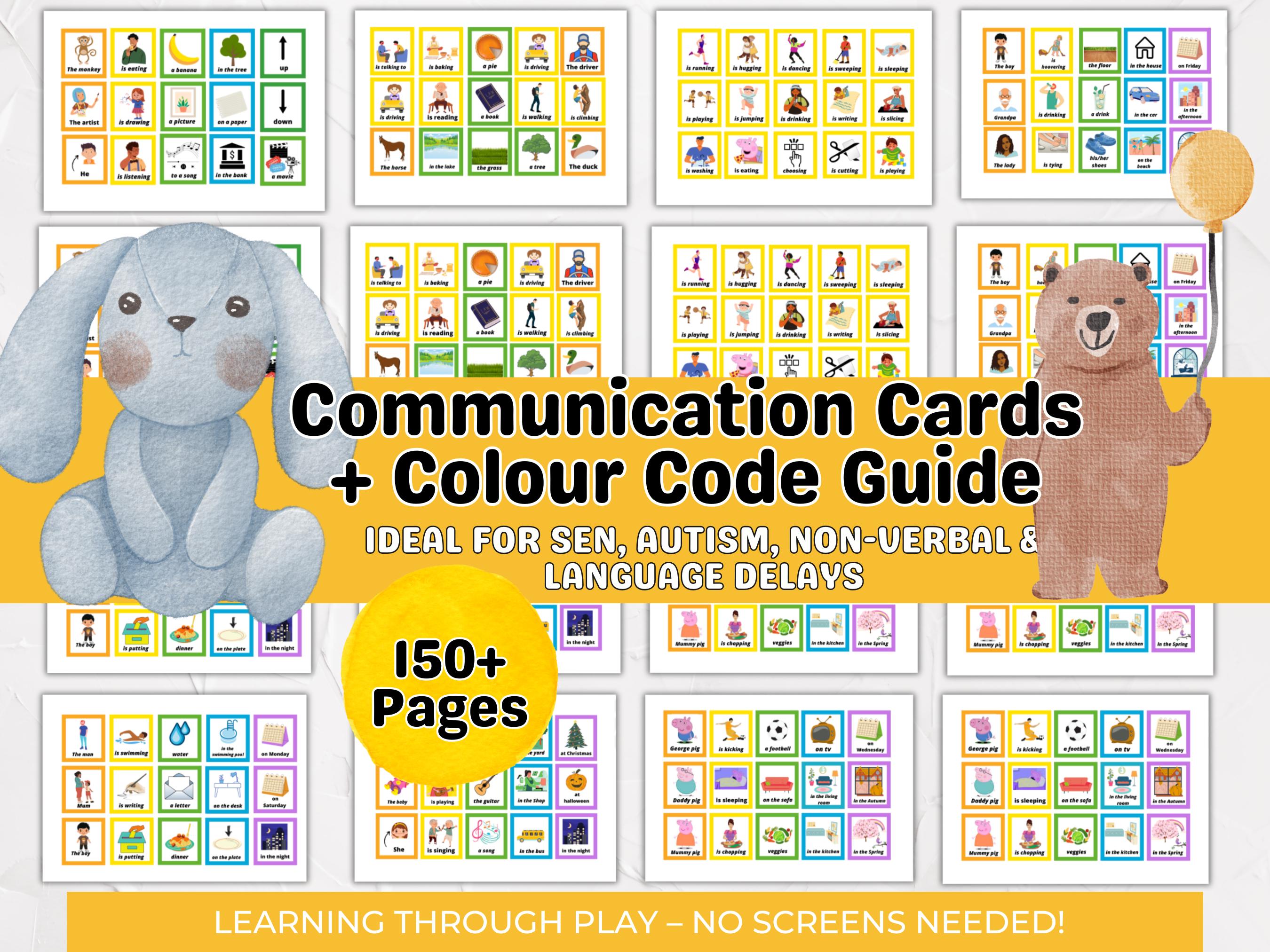 Visual Communication Cards Semantics Busy Binder| Sentence Building ...