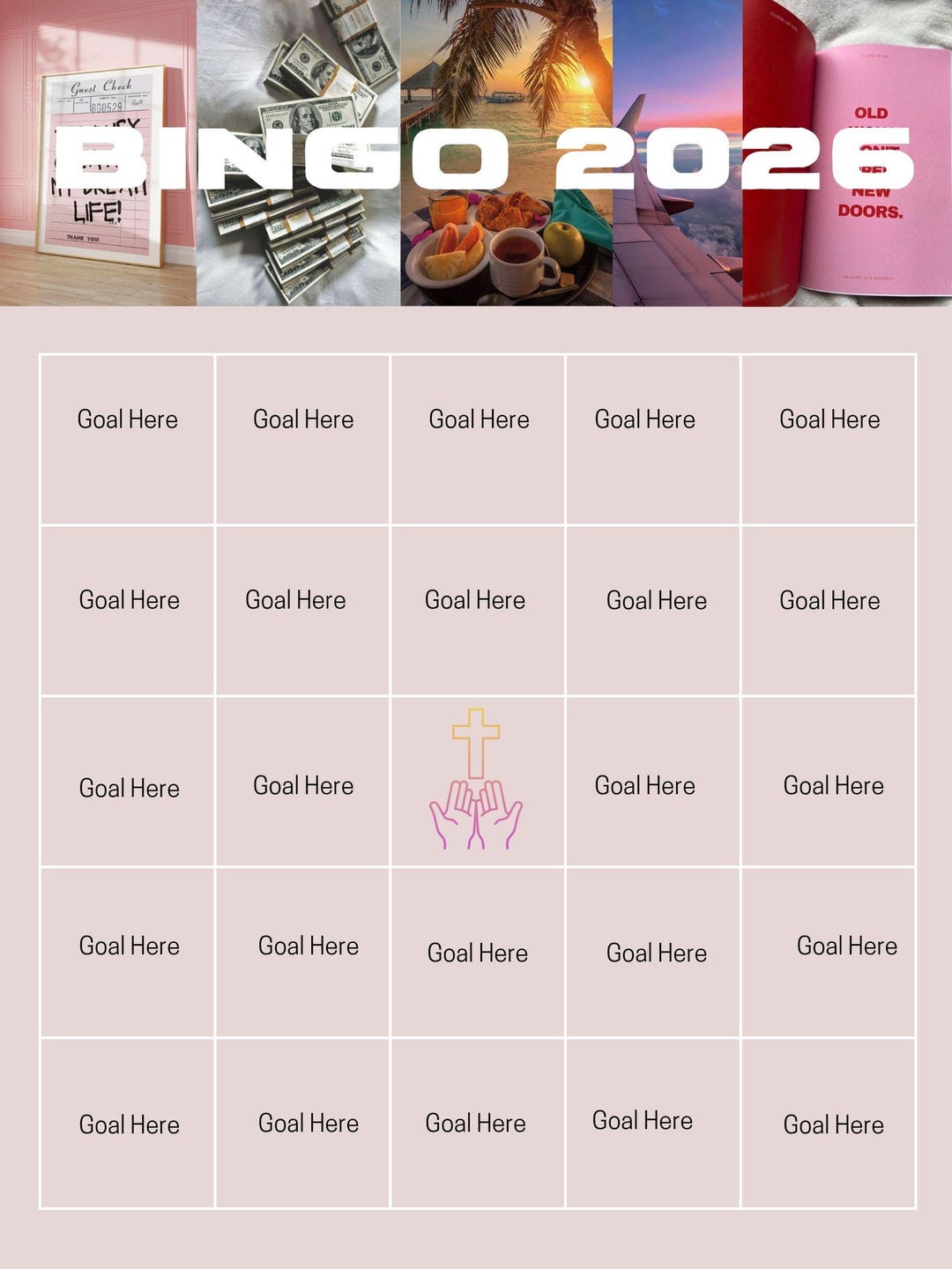 2026 Editable Goal Tracker | Canva Digital Template | Fully ...