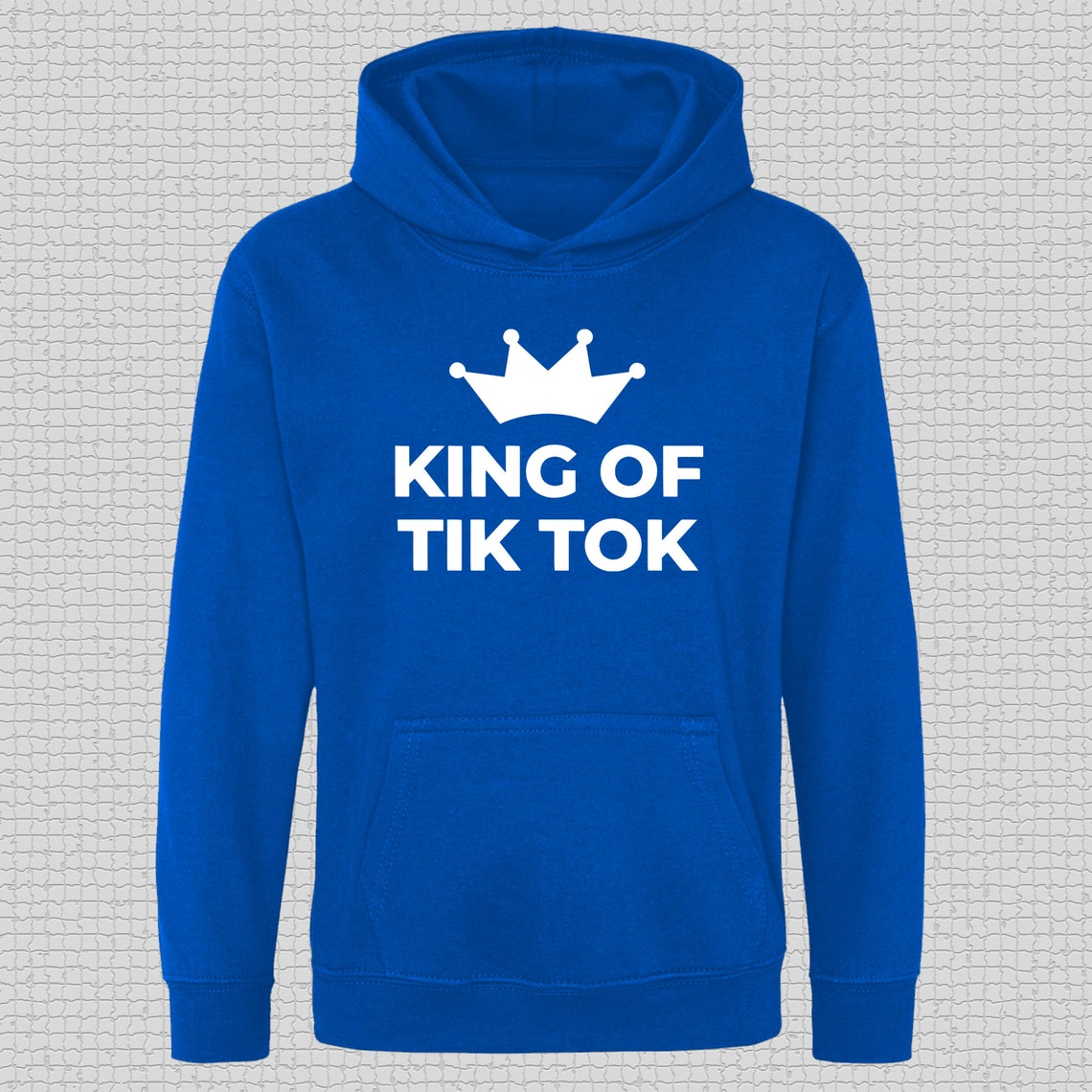 Tik Tok Mens Hoodie Adult Mens Jumper King Of Tiktok Etsy