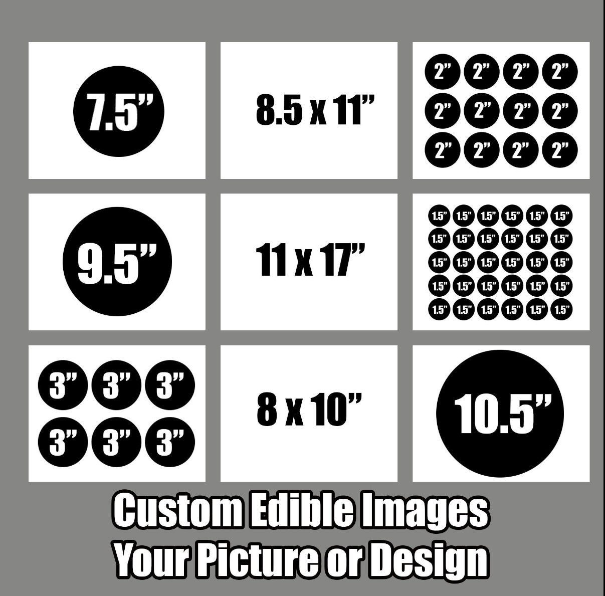 CUSTOM Edible Image - Cake Topper - Birthday - Icing Sheet - Cupcake ...