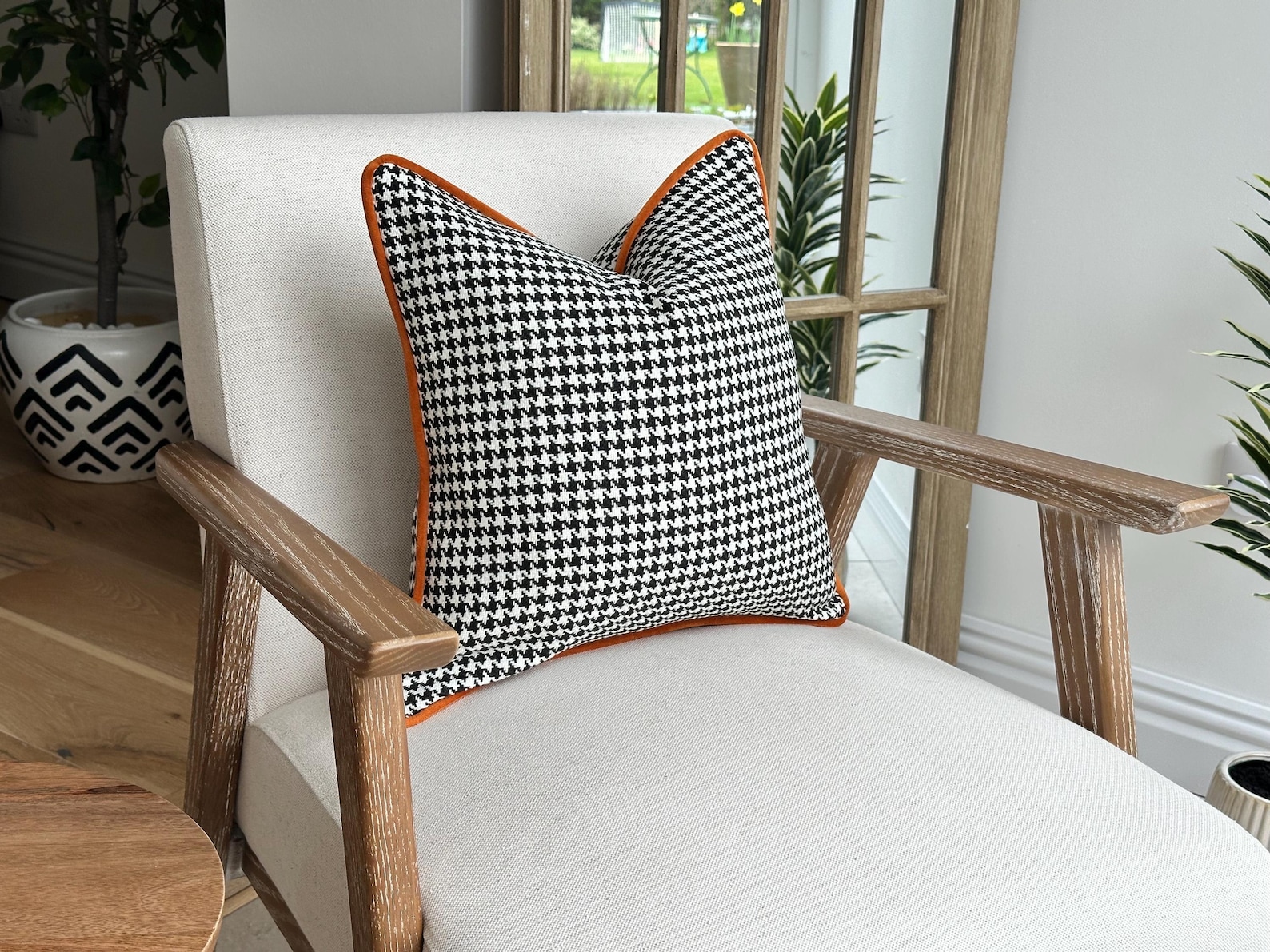 Cushion Cover Black & White Throw Pillow Cover Dogtooth Modern Home ...