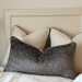 GREYSON Grey Velvet Patterned Cushion Modern Farmhouse Decor Fringe or ...