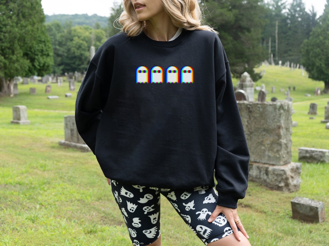 Vaporwave Ghost Sweatshirt for Halloween Party Gift Trick or Treaters ...