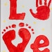 DIY Love Handprint Art Love Footprint Art Valentine's Craft Kit ...