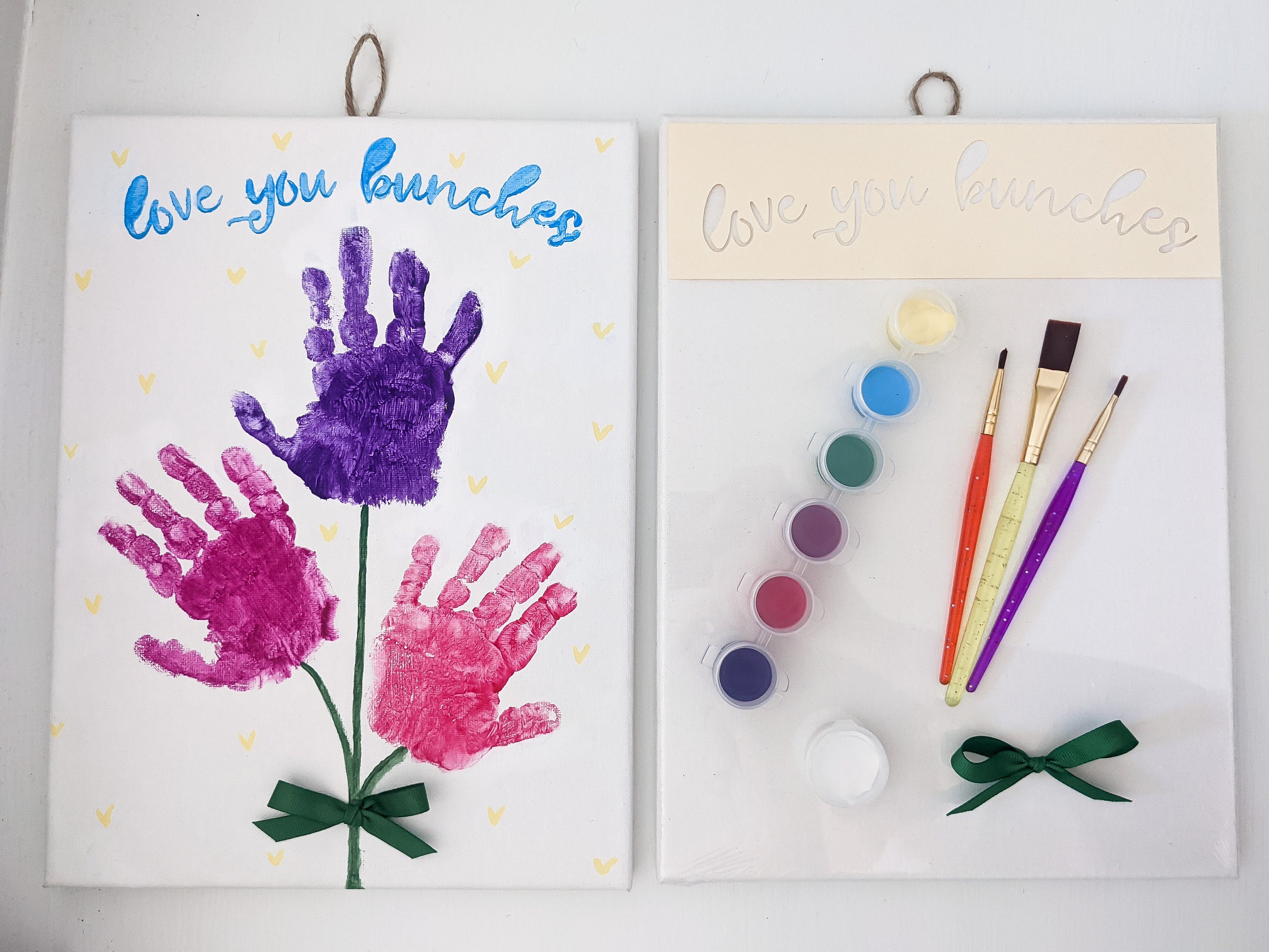 DIY Handprint Bouquet Mothers Day Craft Mothers Day Handprint Flower ...