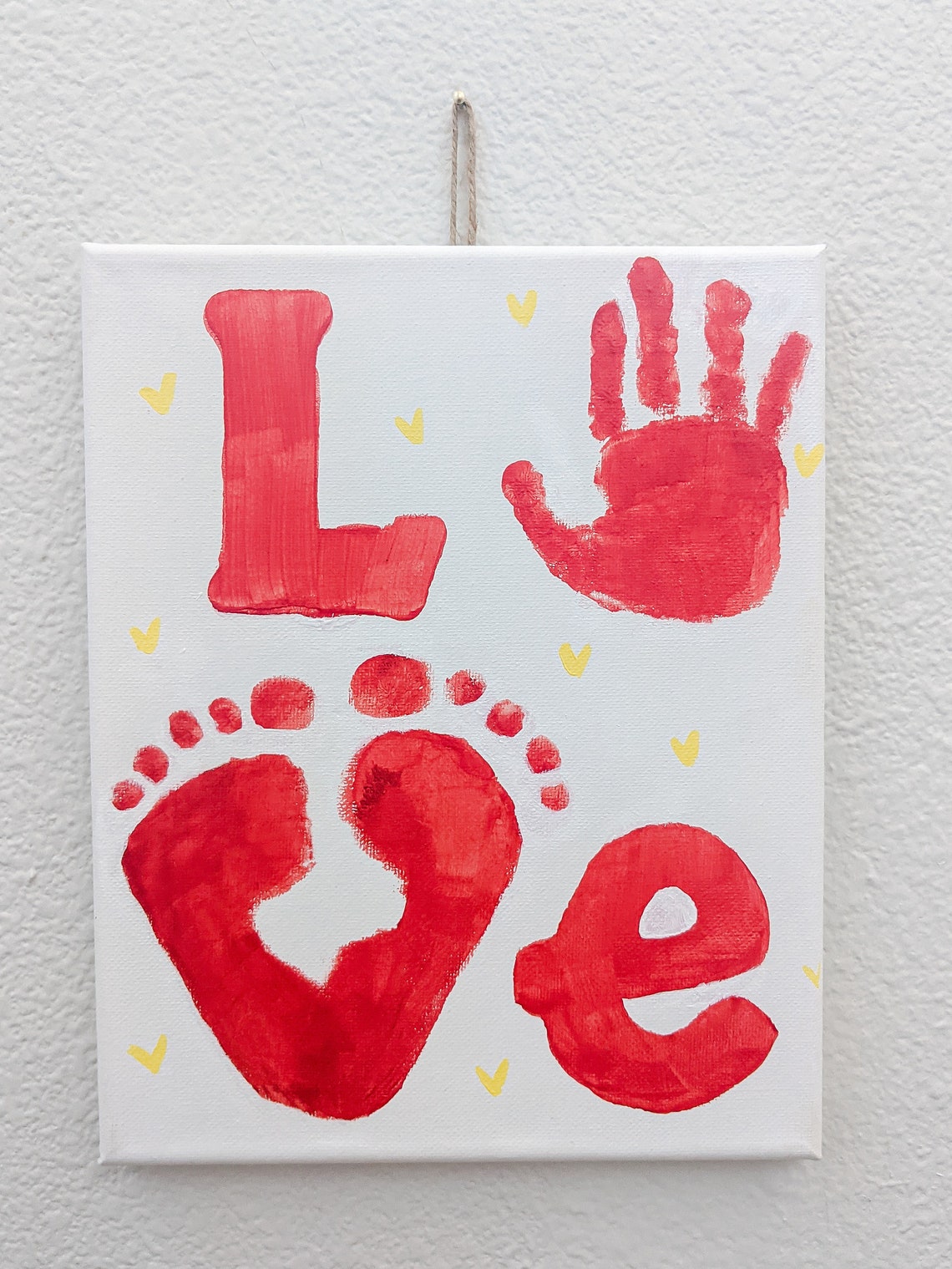 DIY Love Handprint Art Love Footprint Art Valentine's Craft Kit ...