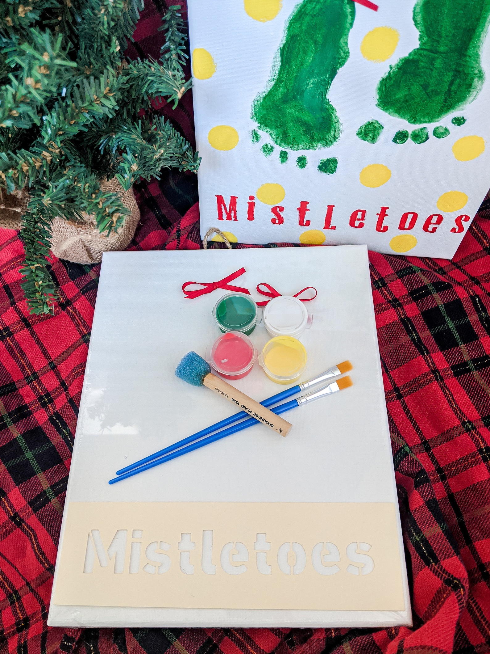 Mistletoes Footprint Complete Craft Kit | Christmas Gift | Footprint ...