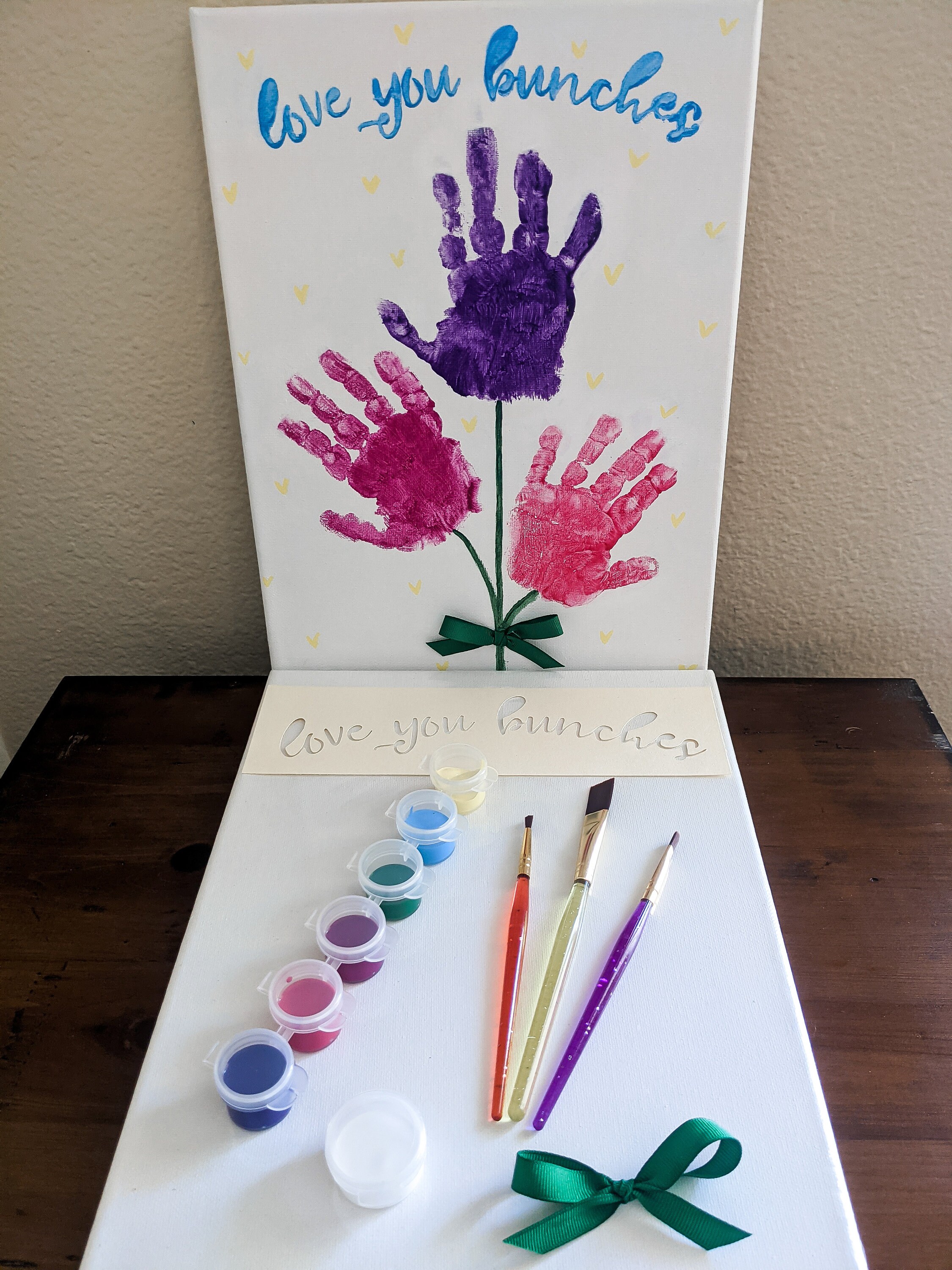 DIY Handprint Bouquet Mothers Day Craft Mothers Day Handprint Flower ...