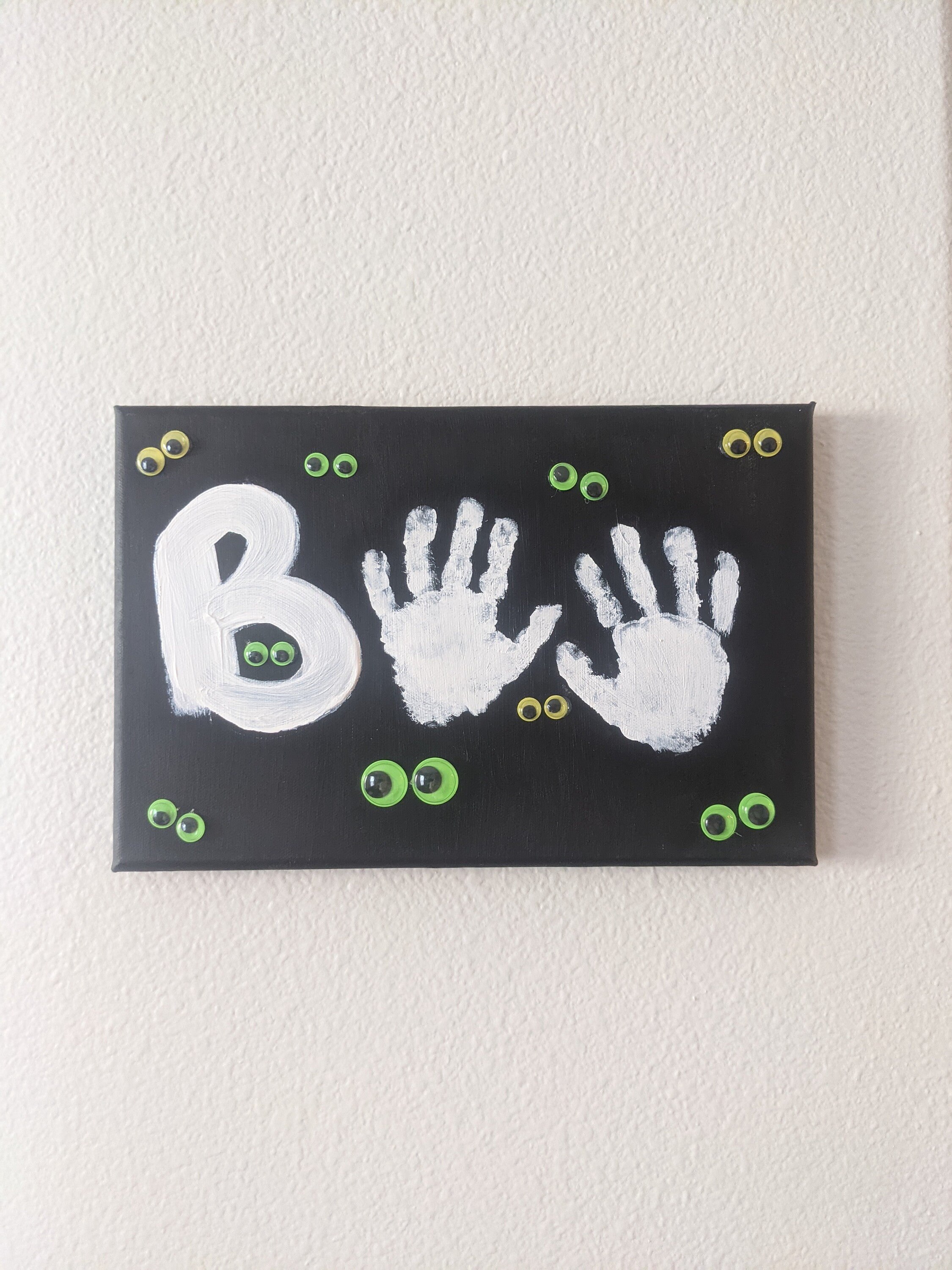 Halloween Canvas Halloween Handprint Art Boo Halloween Canvas Halloween ...
