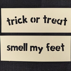 Trick or Treat Smell My Feet Halloween Canvas Halloween Footprint ...