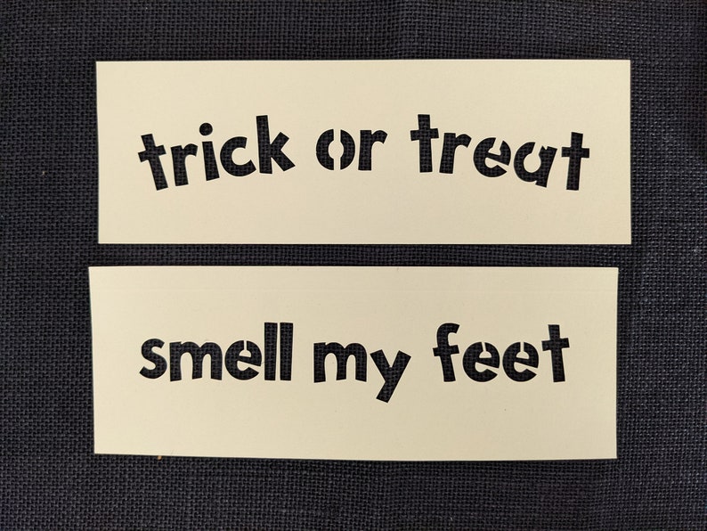 Trick or Treat Smell My Feet Halloween Canvas Halloween Footprint ...