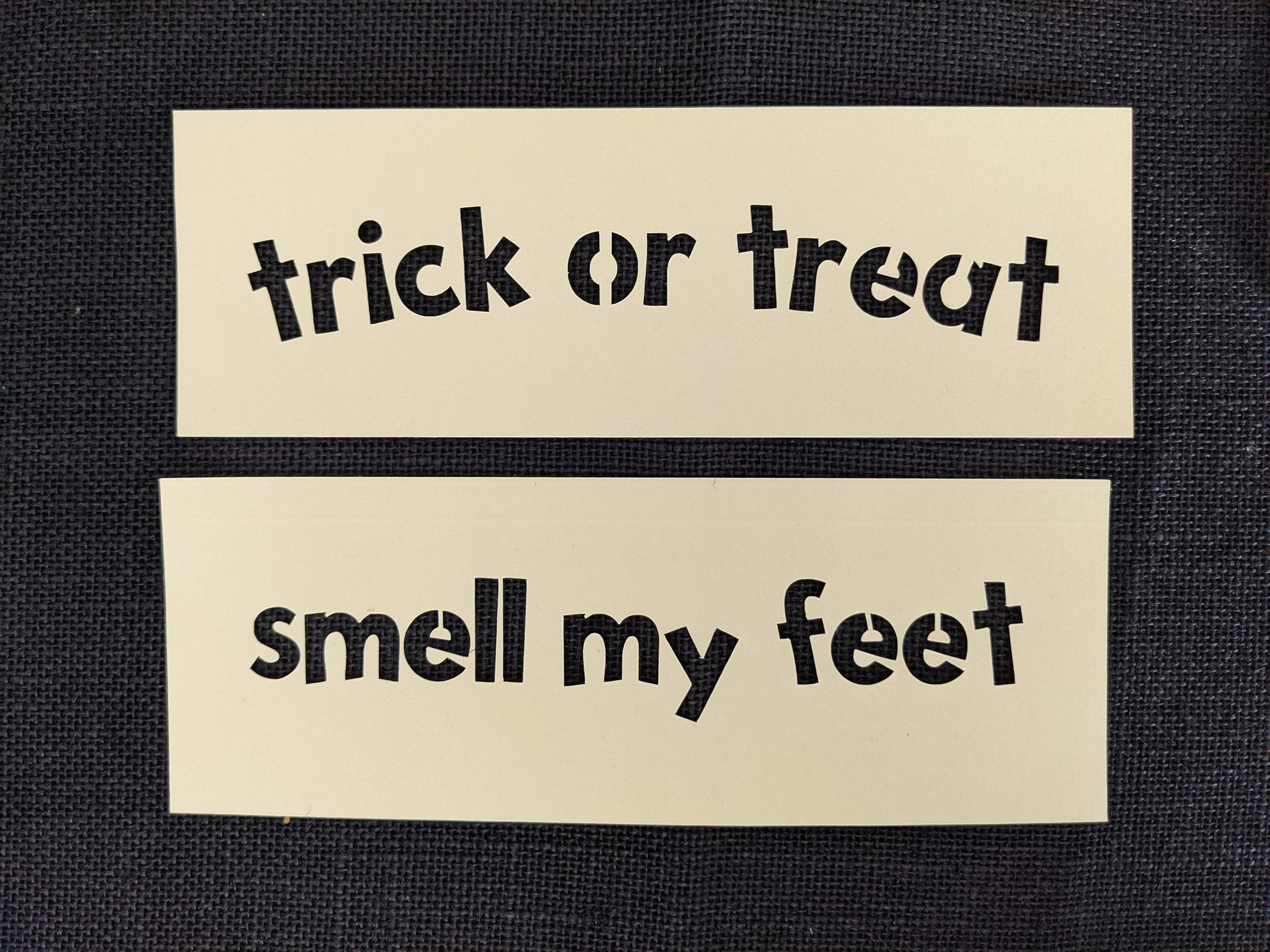 Trick or Treat Smell My Feet Halloween Canvas Halloween Footprint ...