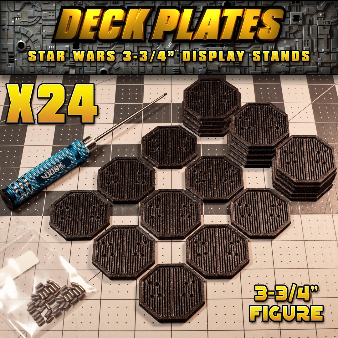 Action Figure Display Stands, Starter Pack, 3-3/4 STAR WARS Deck Plates ...