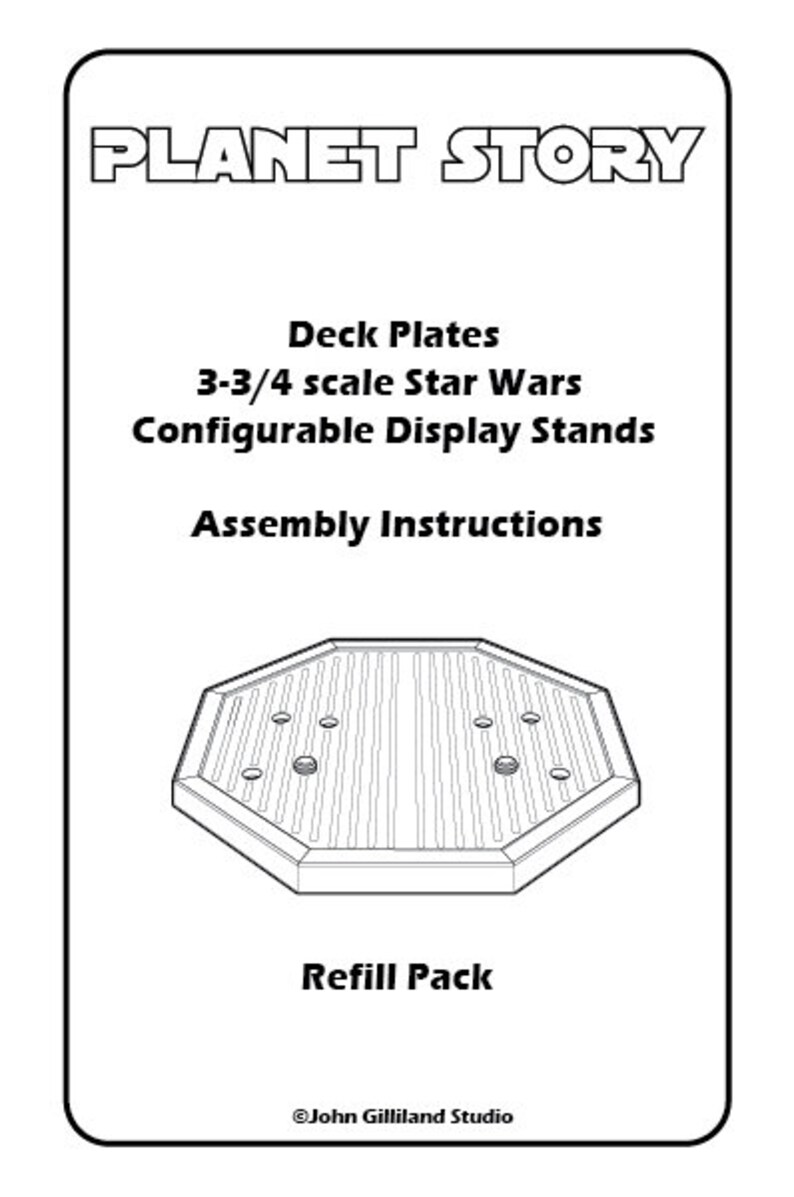 Action Figure Display Stands, Refill Pack, 3-3/4 STAR WARS Deck Plates ...