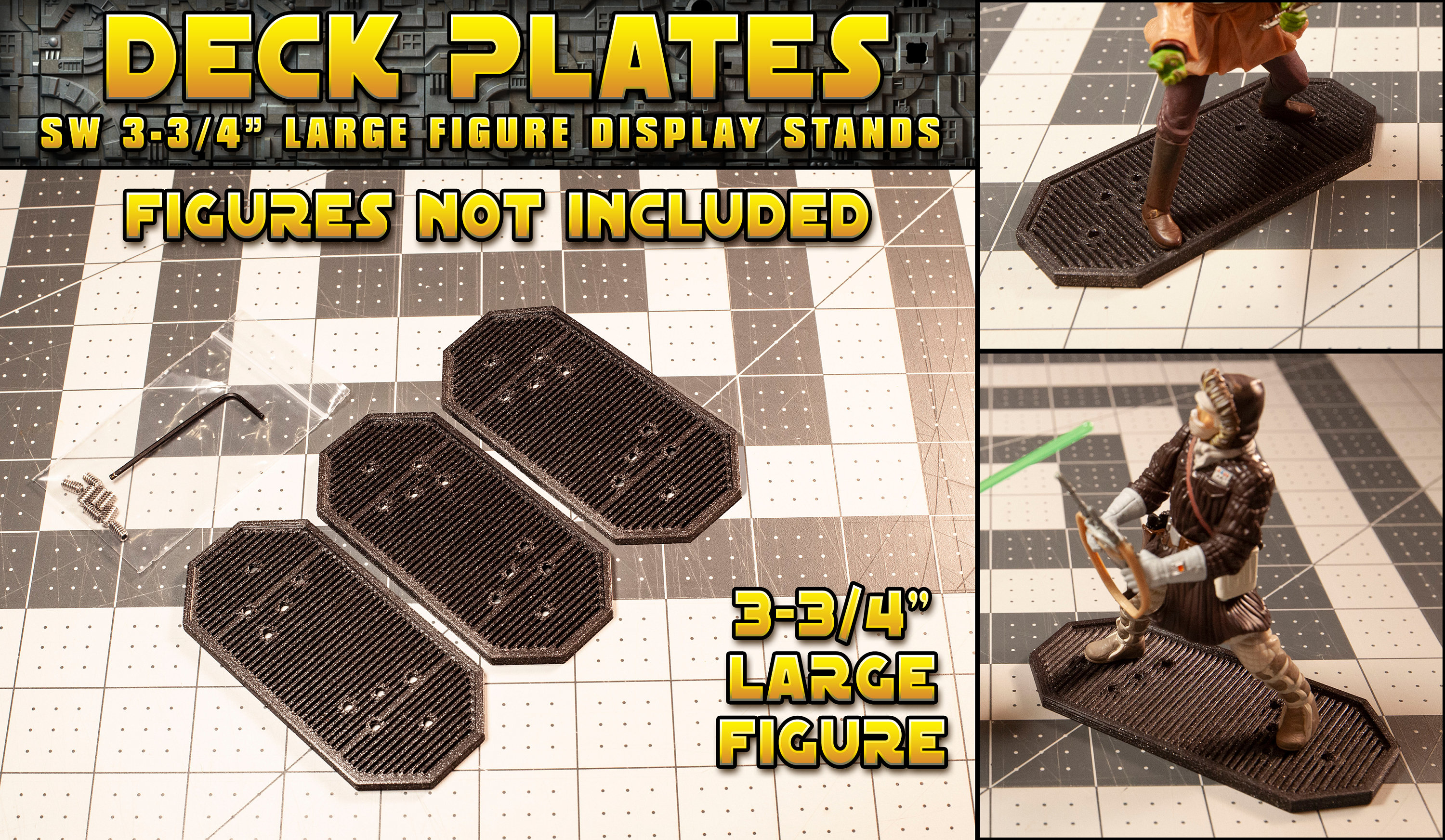 Action Figure Display Stands, Refill Pack, 3-3/4 STAR WARS Deck Plates ...