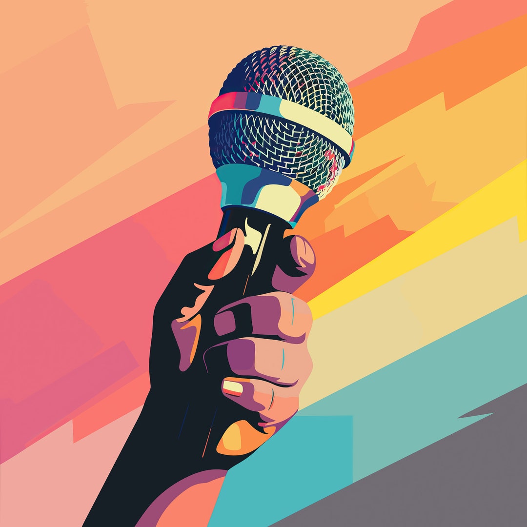 Microphone - Ready to Print PNG File - Vector - Gift for Singers - Etsy