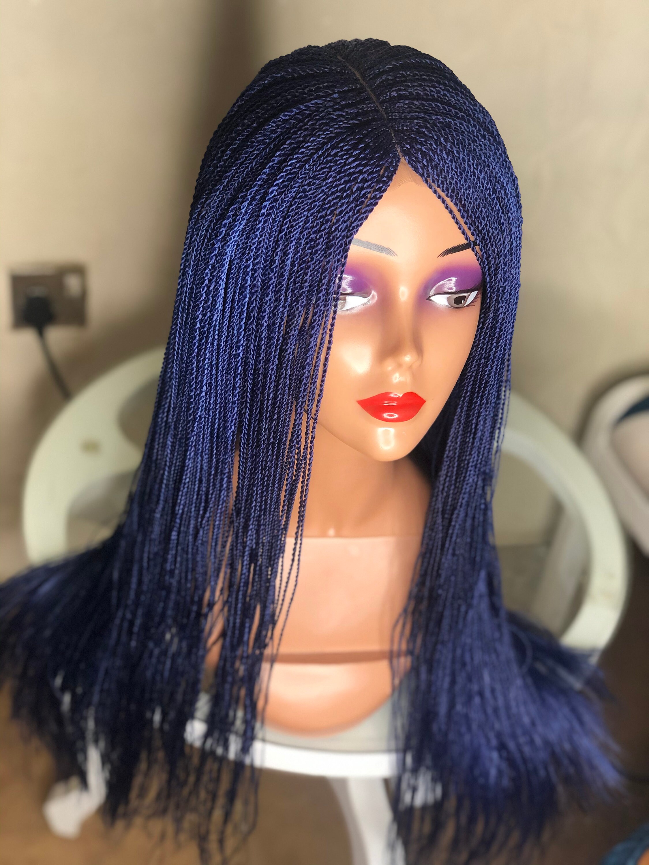Micro Braided Wigs With Closure Etsy