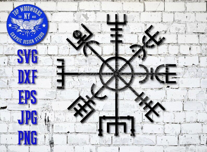 Vegvisir Icelandic Runic Rune Compass Norse Nordic Viking | Etsy