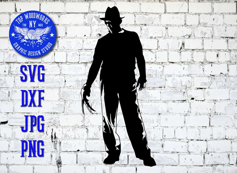 Freddy Krueger Silhouette Never Sleep Nightmare on Elm Street | Etsy