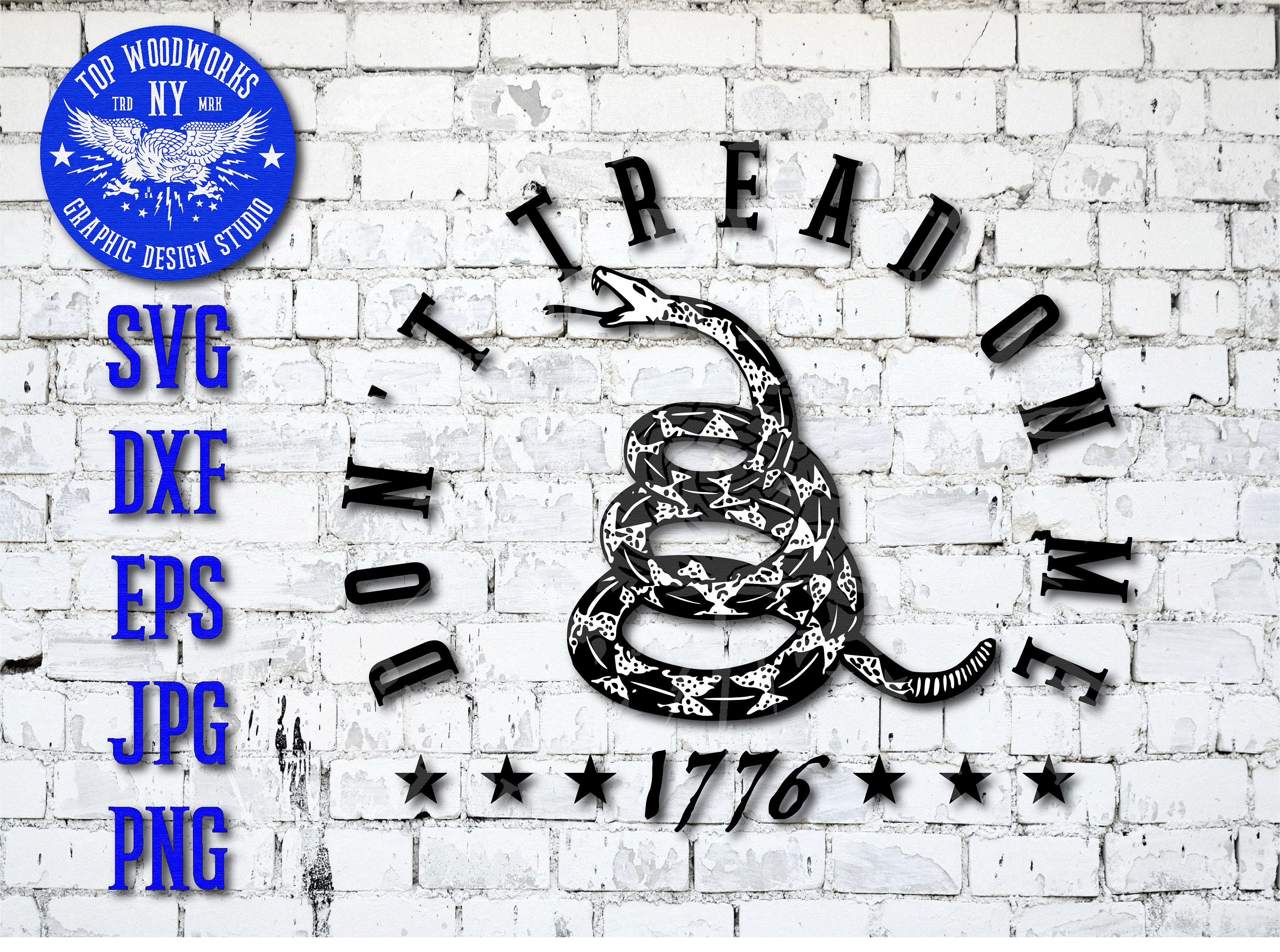 Don't Tread on Me Gadsen Snake Patriot Patriotic 1776 US | Etsy