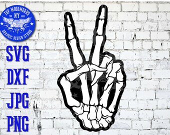 Skeleton Hand Svg | Etsy