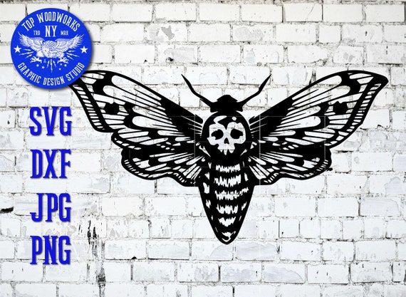 Death Head Hawk Moth SVG DXF eps png clipart vector cut cutting file ...