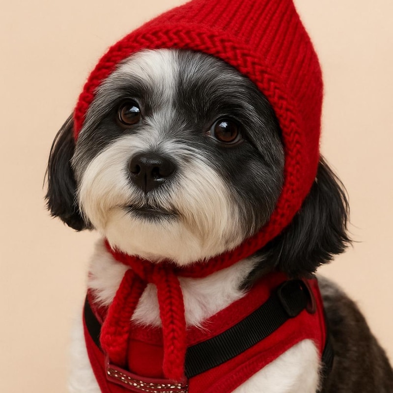 Knitted Beanie for a Yorkie - Etsy