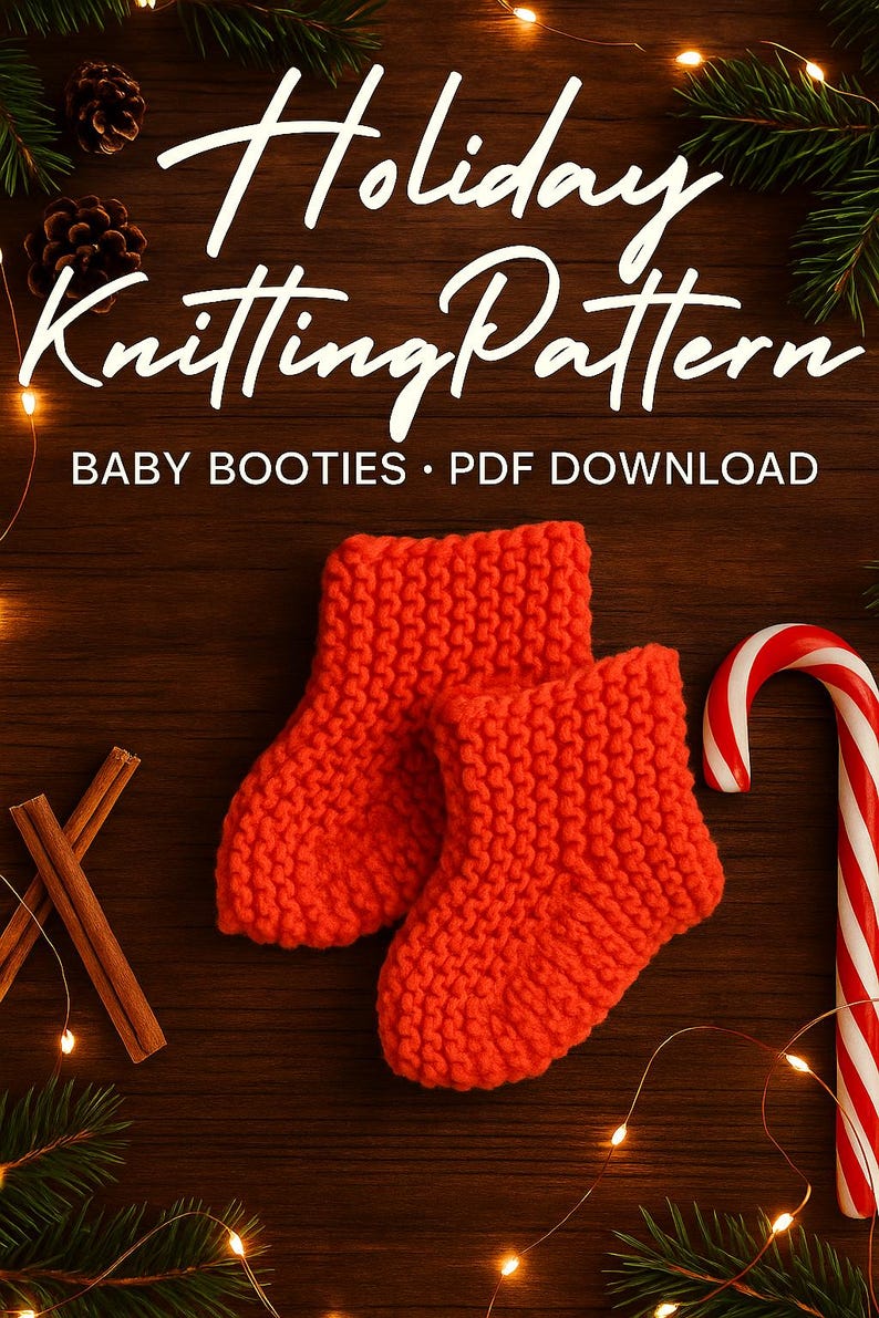 Baby Booties Knitting Pattern – Holiday & Everyday, Beginner-friendly ...