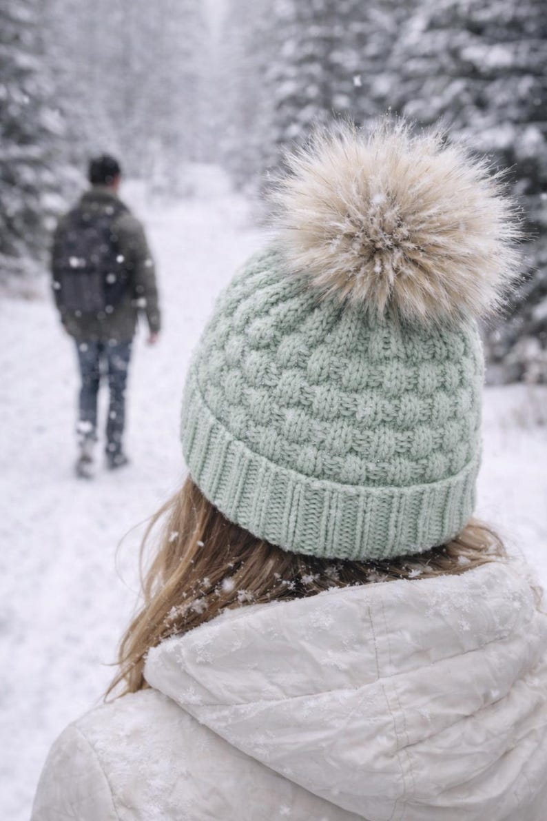Seamless Knit Beanie Pattern | Textured Winter Hat (PDF) - Etsy