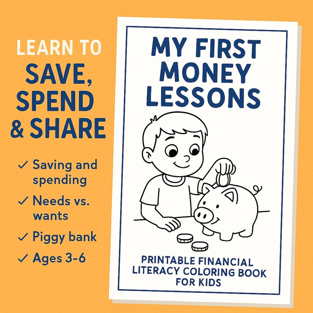 Money Coloring Pages for Kids: Financial Literacy Activities (PDF ...
