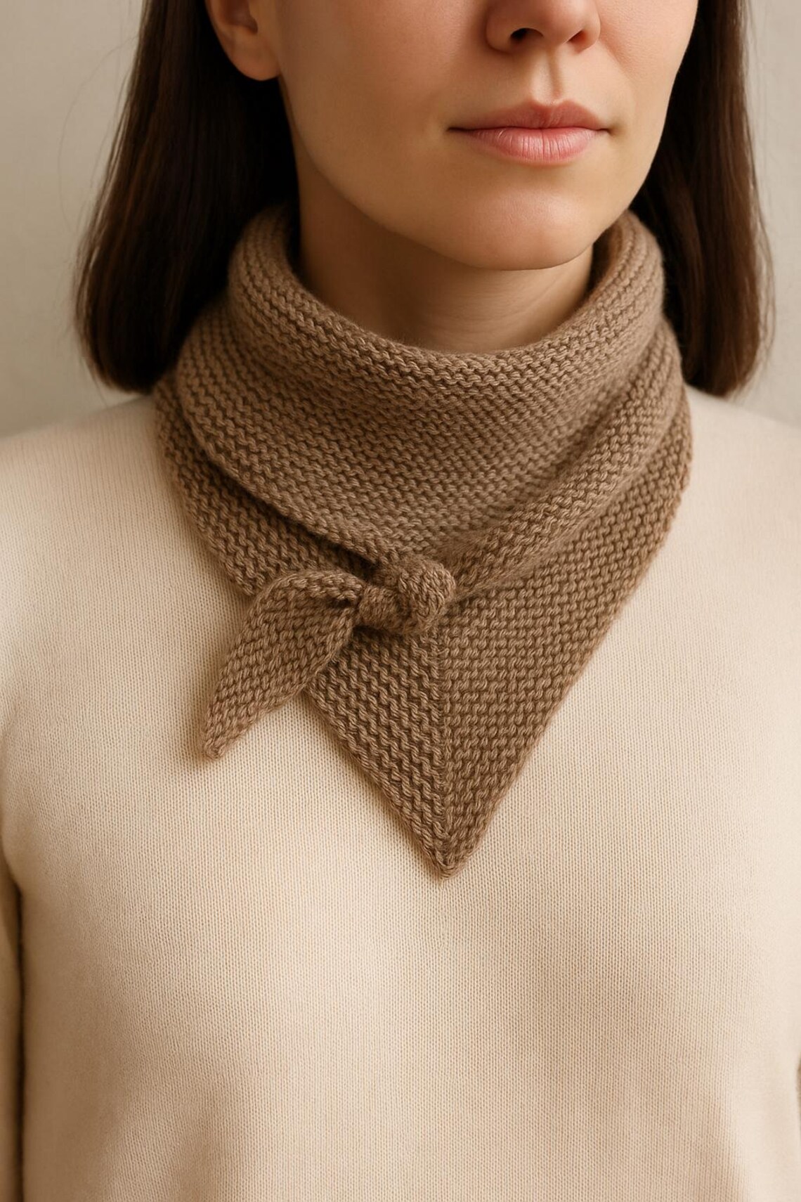 Easy Triangle Scarf Knitting Pattern: Beginner Garter Stitch (PDF ...