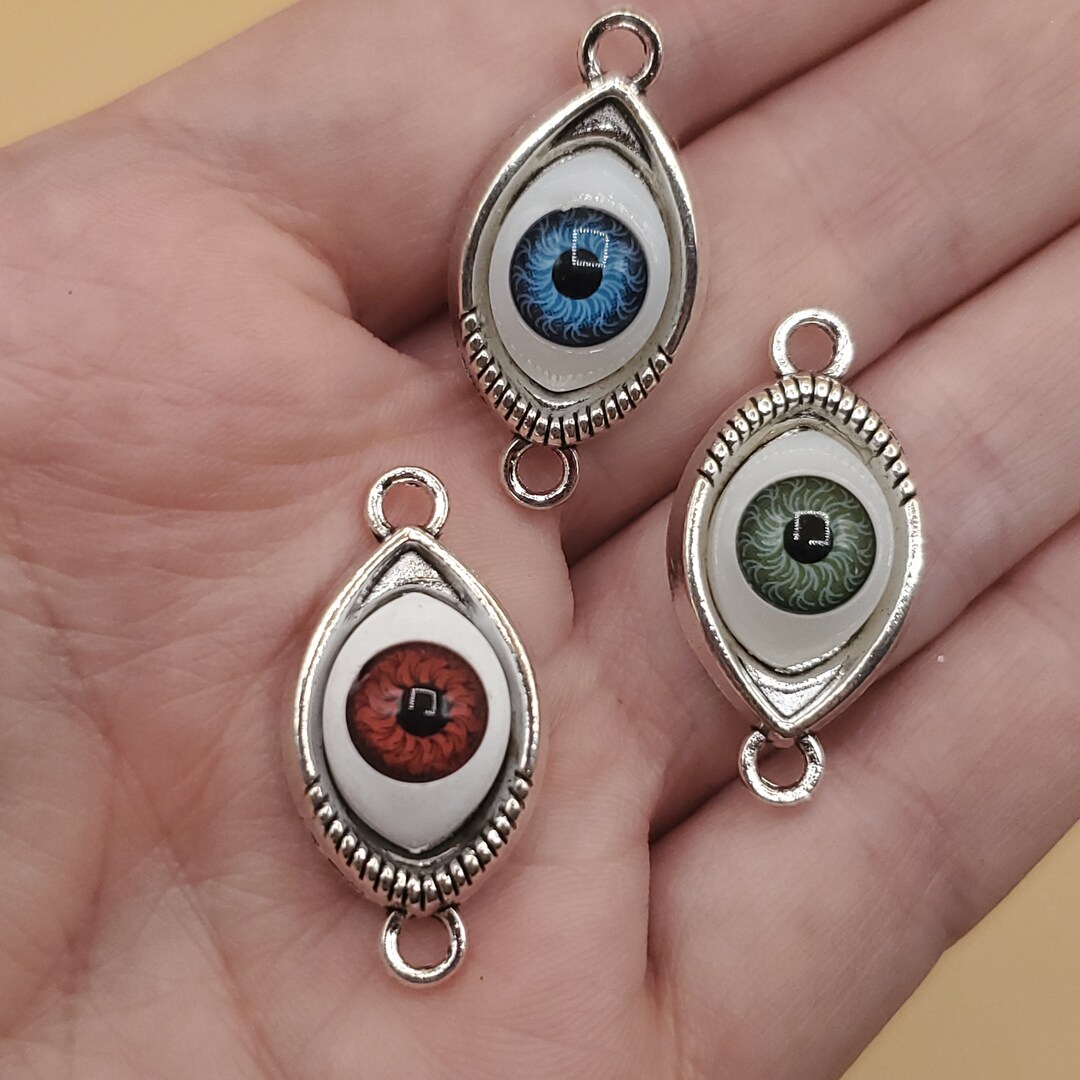 10pcs Eye Connector Charms- 4 Color Options - Devil Eye, Evil Eye ...