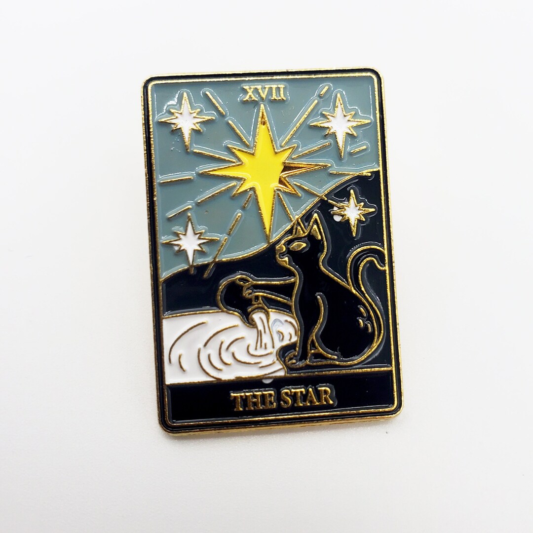 The Star Cat Tarot Card Pin A Spellbinding Occult and - Etsy
