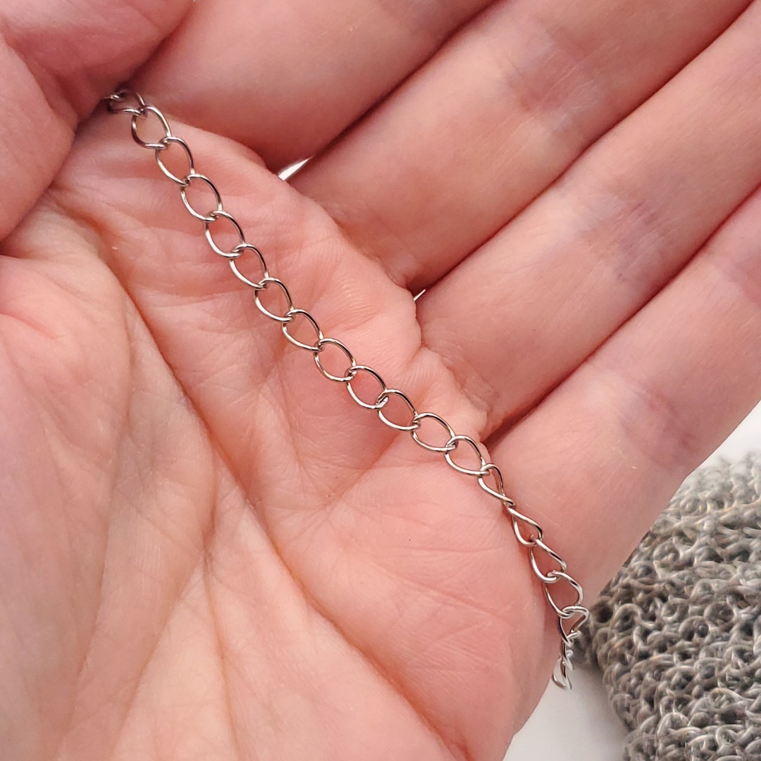 10 Meters Roll Stainless Steel Chain 4 X 5mm Necklace Chains for ...