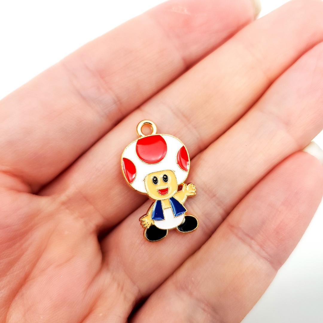Retro 5-piece Toadstool Mushroom Charm Set - Classic Game Charms ...