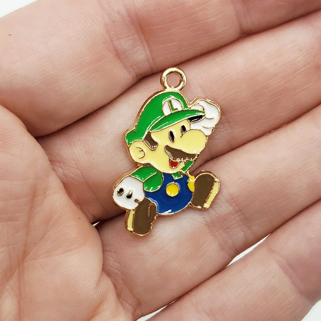 Nostalgic Super Luigi Brothers Charms 5-pieces Classic Mario Game ...