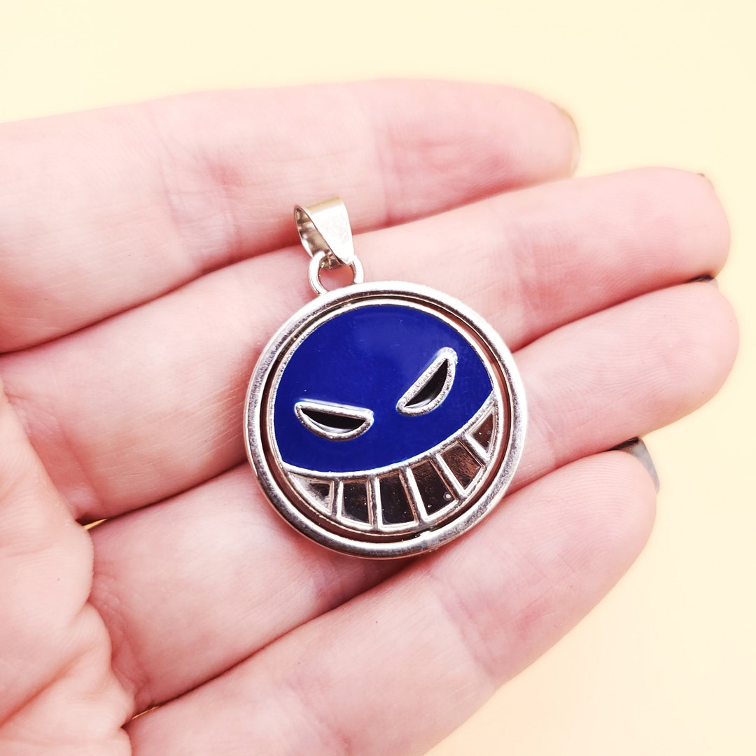 One Piece Spinning Happy Sad Face Pendant Pirate Anime Straw Hat Charm ...